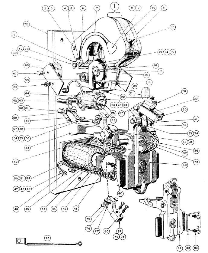 EC&M / Square D No. 1 Type L Folio 3 Single Pole Spring Closed Line-Arc ...